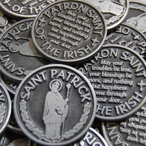 Set of 3 Saint Patrick Patron of the Irish Pocket Tokens With Organza ...
