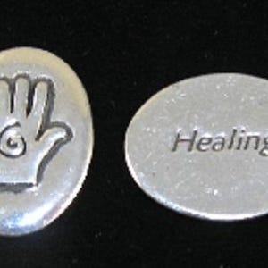 Set of 3 Hand Healing Inspiration Coins With Organza Bag - Etsy