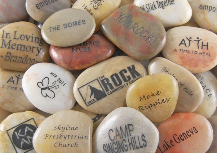 Custom Design Your Own Engraved River Rock Single Stone - Etsy