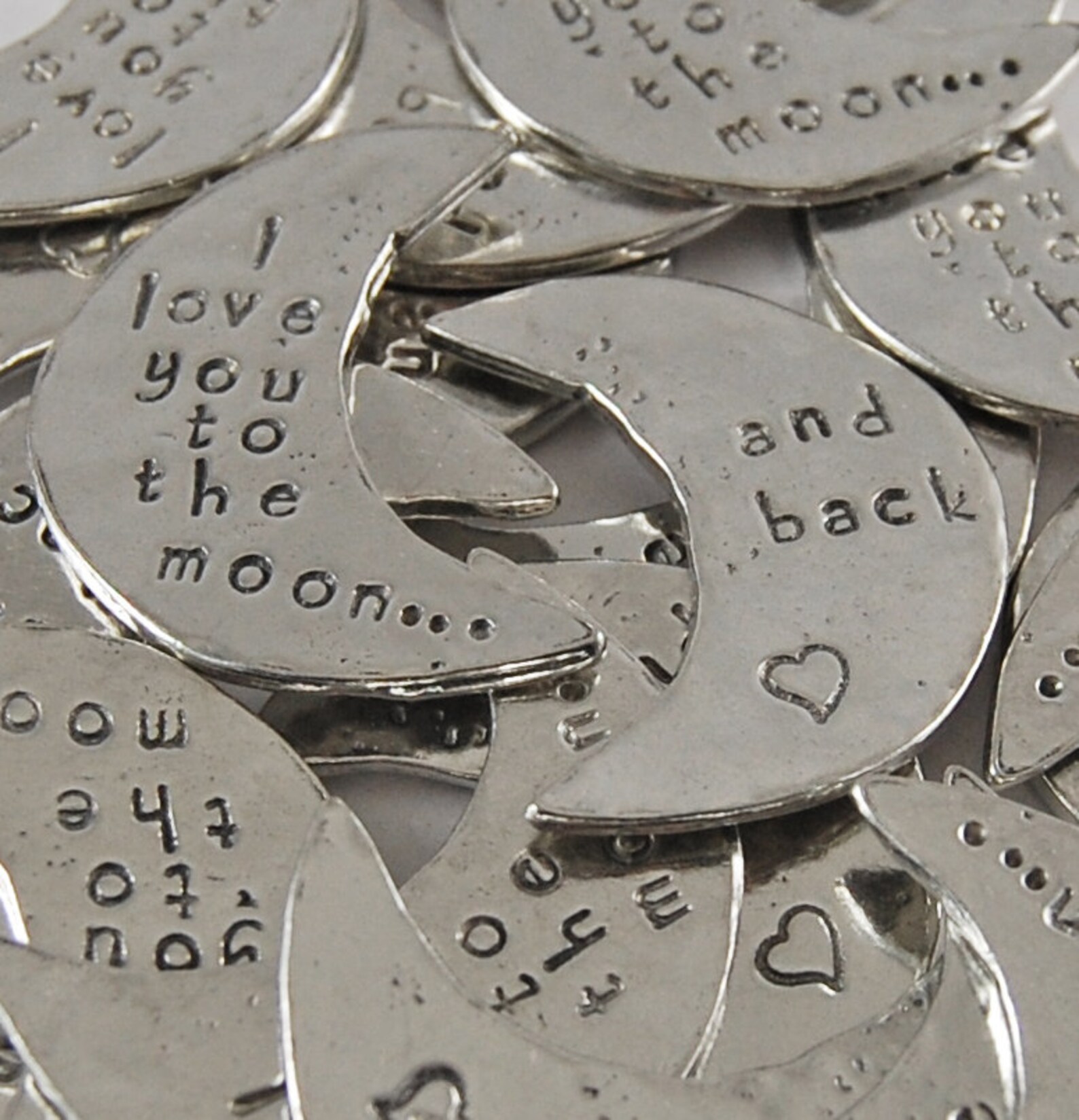 I Love You To The Moon and Back Sentiment Tokens SET OF 10 | Etsy