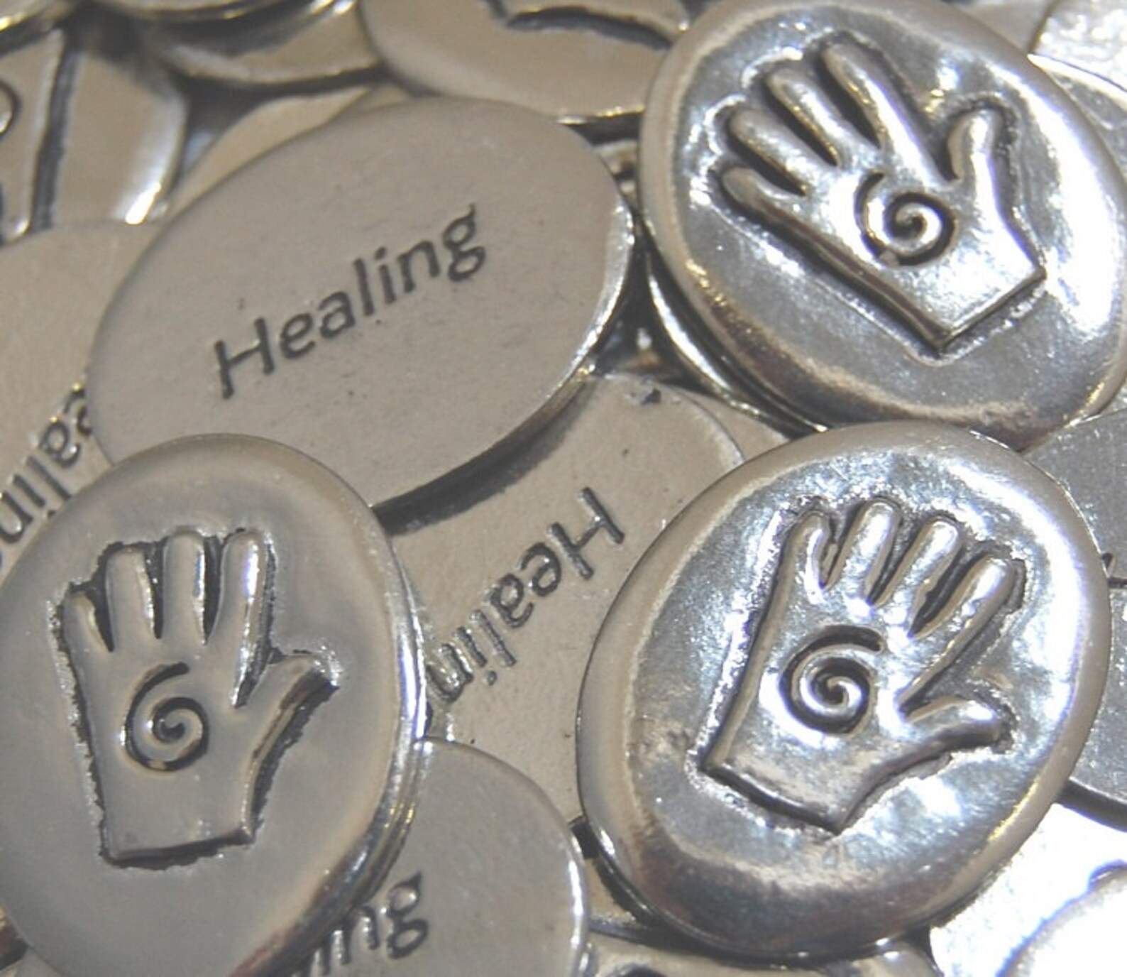 Hand Healing Inspiration Coins SET OF 10 - Etsy