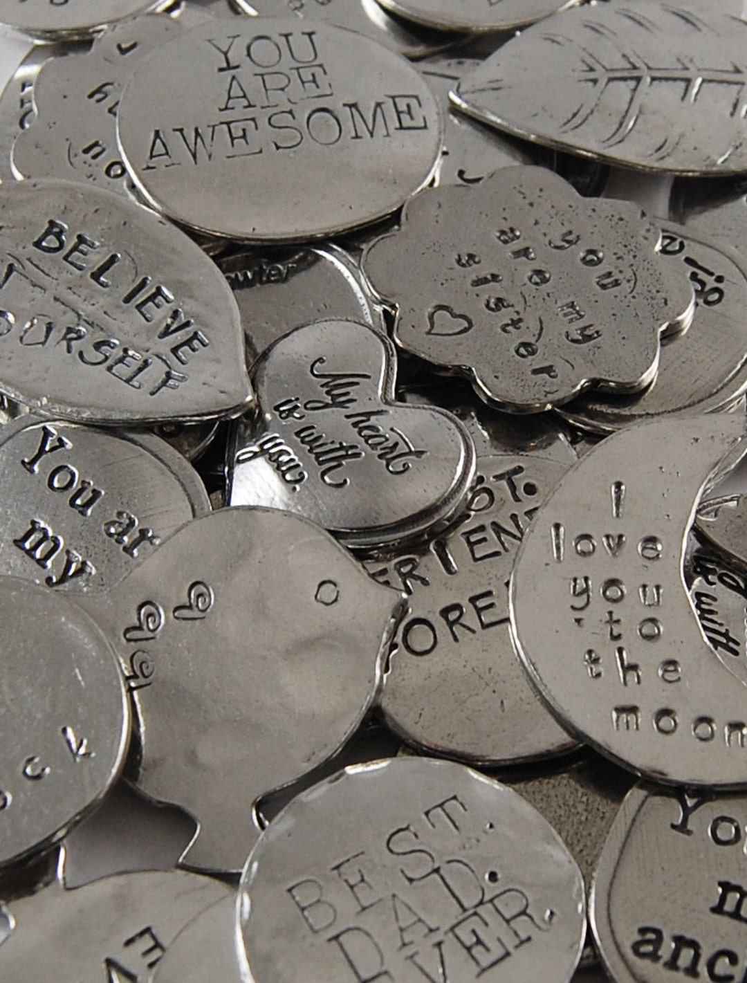 Inspirational Sentiment Pocket Tokens Lot of 100 FREE US SHIPPING - Etsy