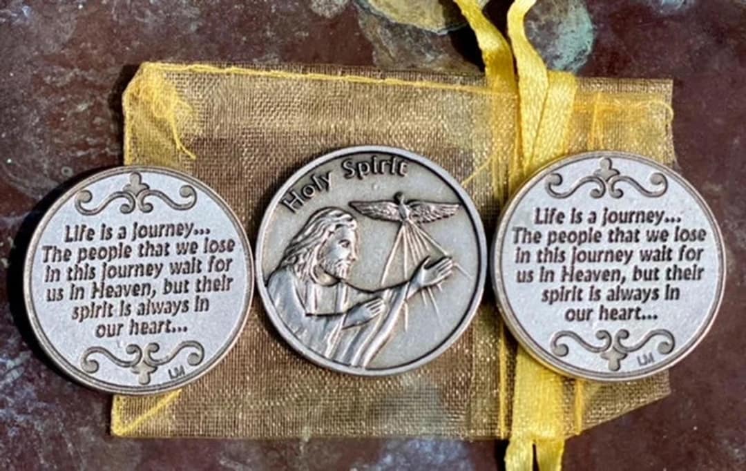 Set of 3 Holy Spirit Grief Heaven Pocket Tokens With Organza Bag - Etsy