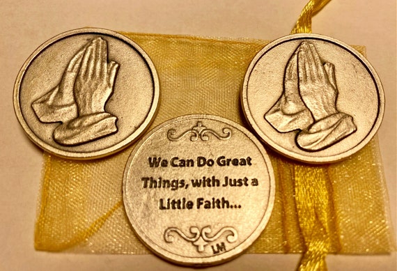 Praying Hands We Can Do Great Things Pocket Tokens With | Etsy