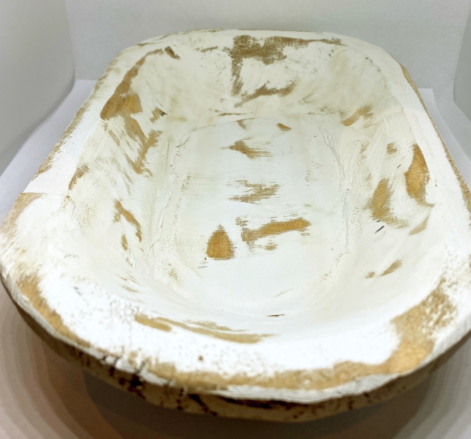 Wooden Dough Display Bowl Large or Small White or Natural - Etsy