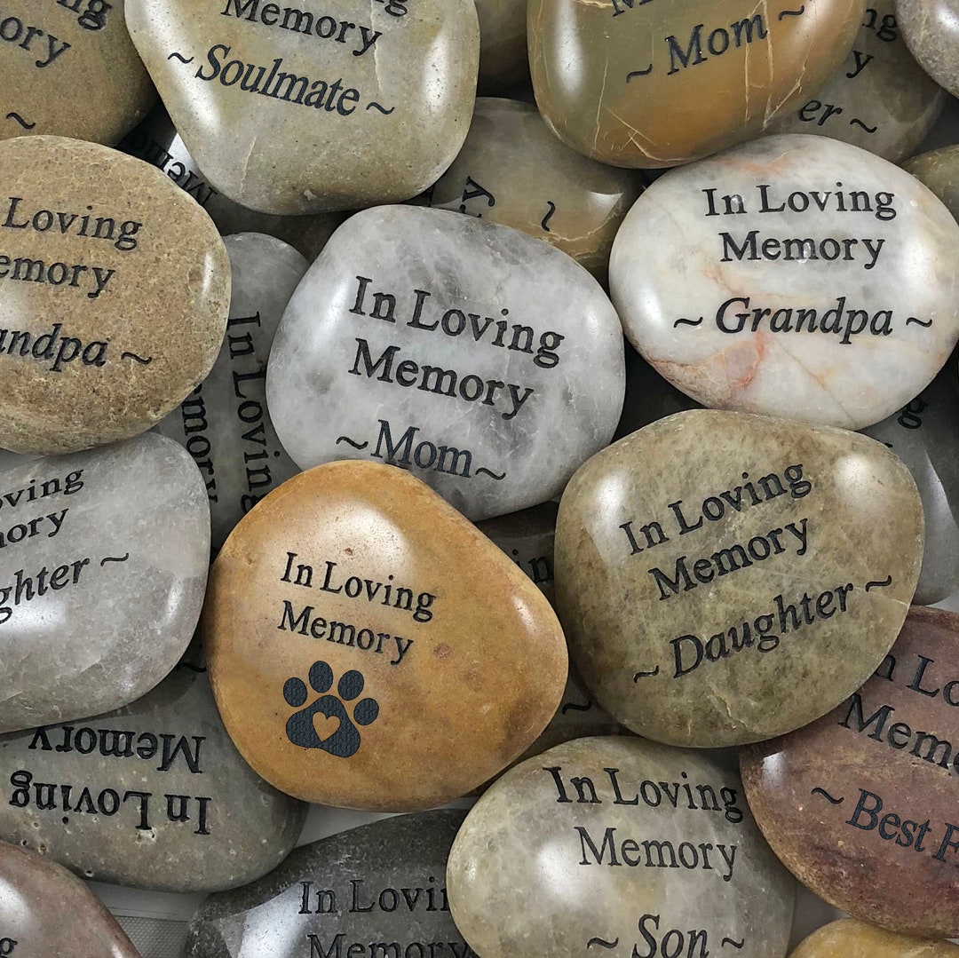 Engraved River Rocks - in Memoriam and Grief Stones - Etsy