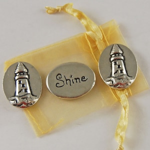 Set of 3 Lighthouse Shine Inspiration Coins With Organza Bag - Etsy