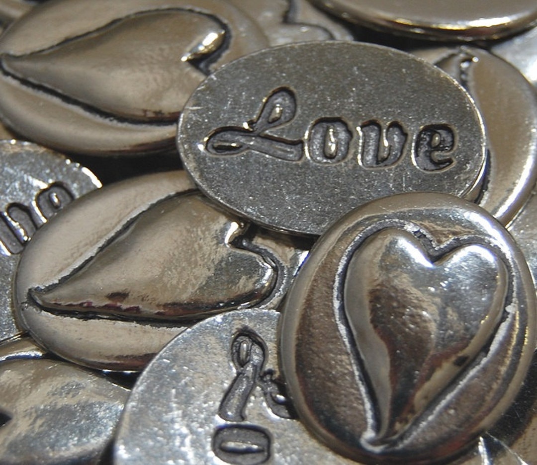 Heart Love Inspiration Coins - SET OF 10 - Etsy