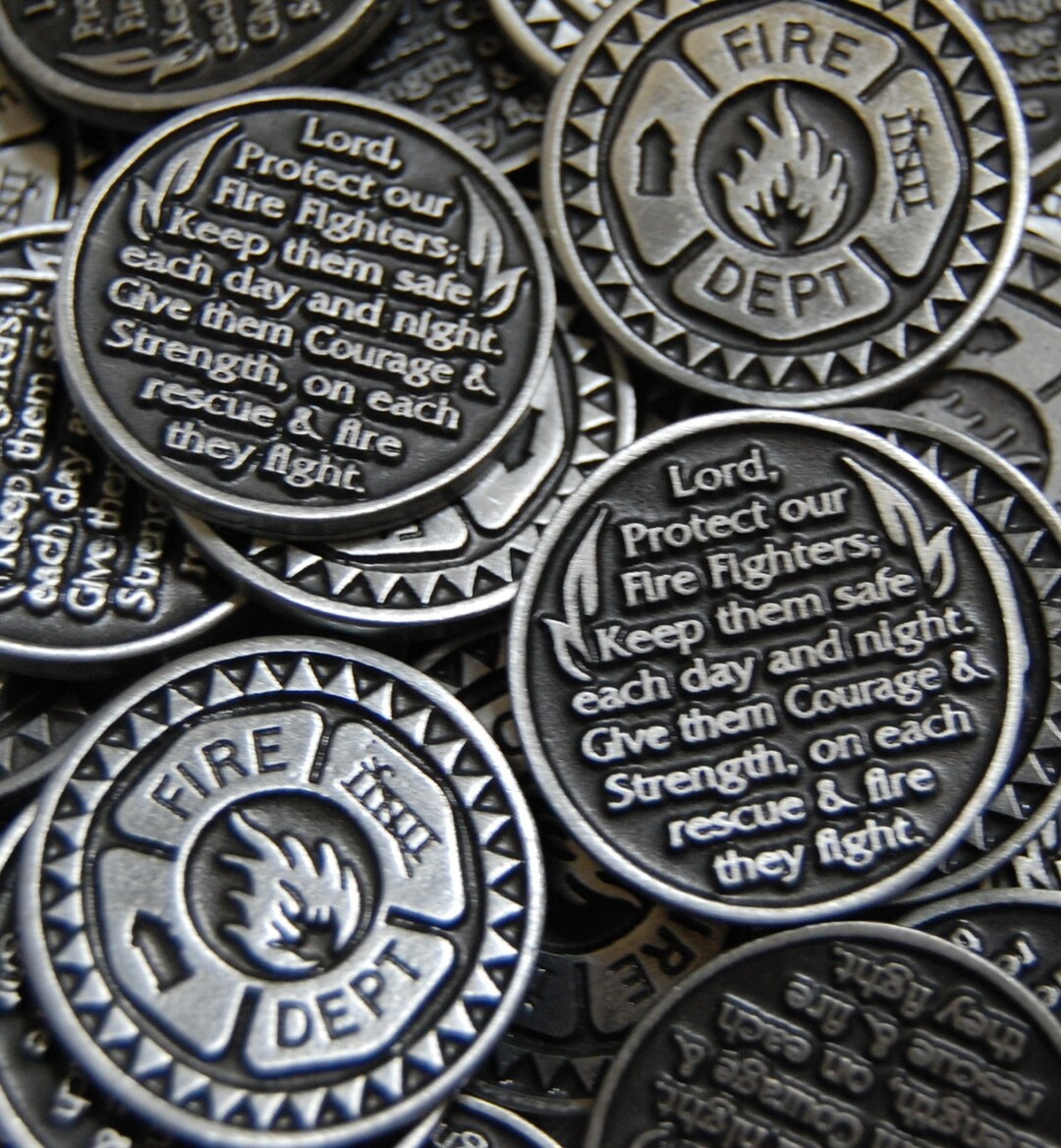 Firefighter Pocket Tokens - SET OF 10 - Etsy