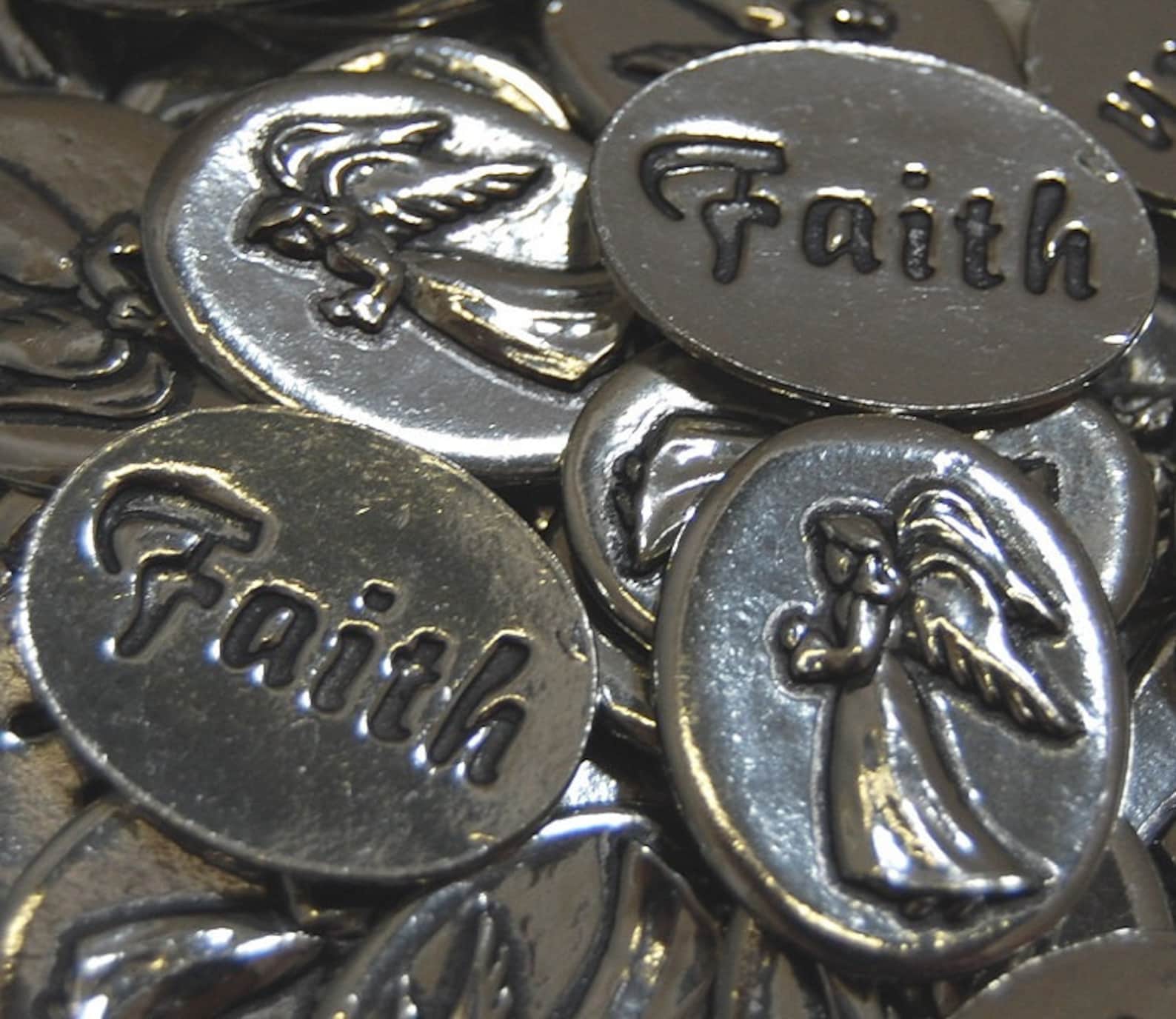 Angel Faith Inspiration Coins SET OF 10 | Etsy