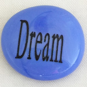 Engraved Colored Glass Word Stones - Single Words - Etsy