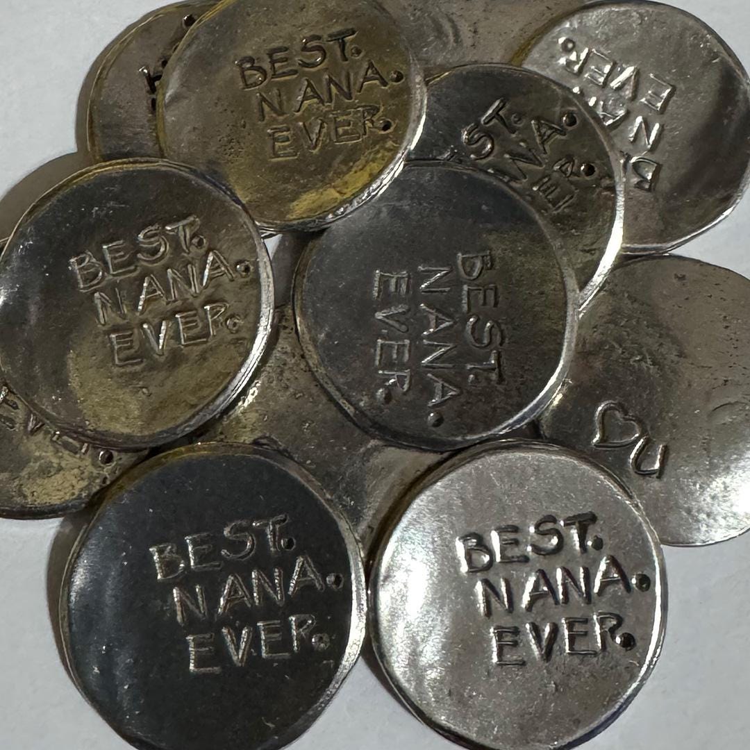 Best Nana Ever Sentiment Tokens - SET OF 10 - Etsy