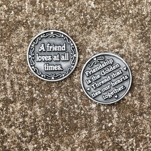 Set of 3 Friendship Pocket Tokens With Organza Bag - Etsy