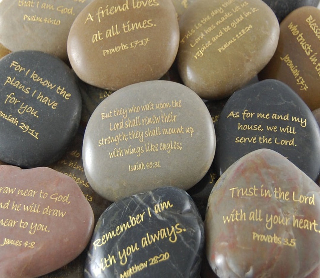 Engraved River Rocks Scripture Verses Bulk Sets FREE US SHIPPING - Etsy UK