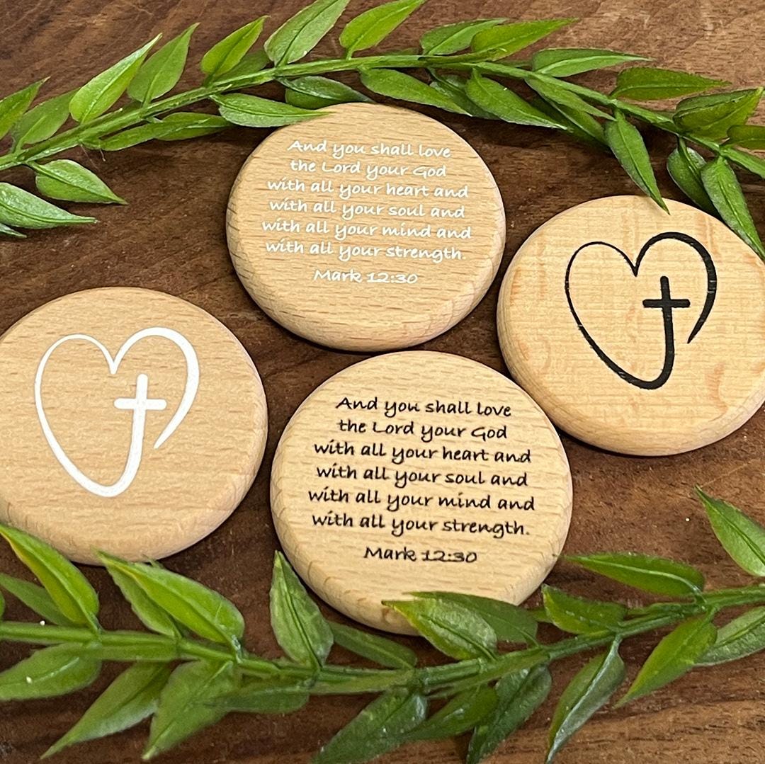 Scripture Verse Wood Coin Tokens - Sold Individually - Etsy