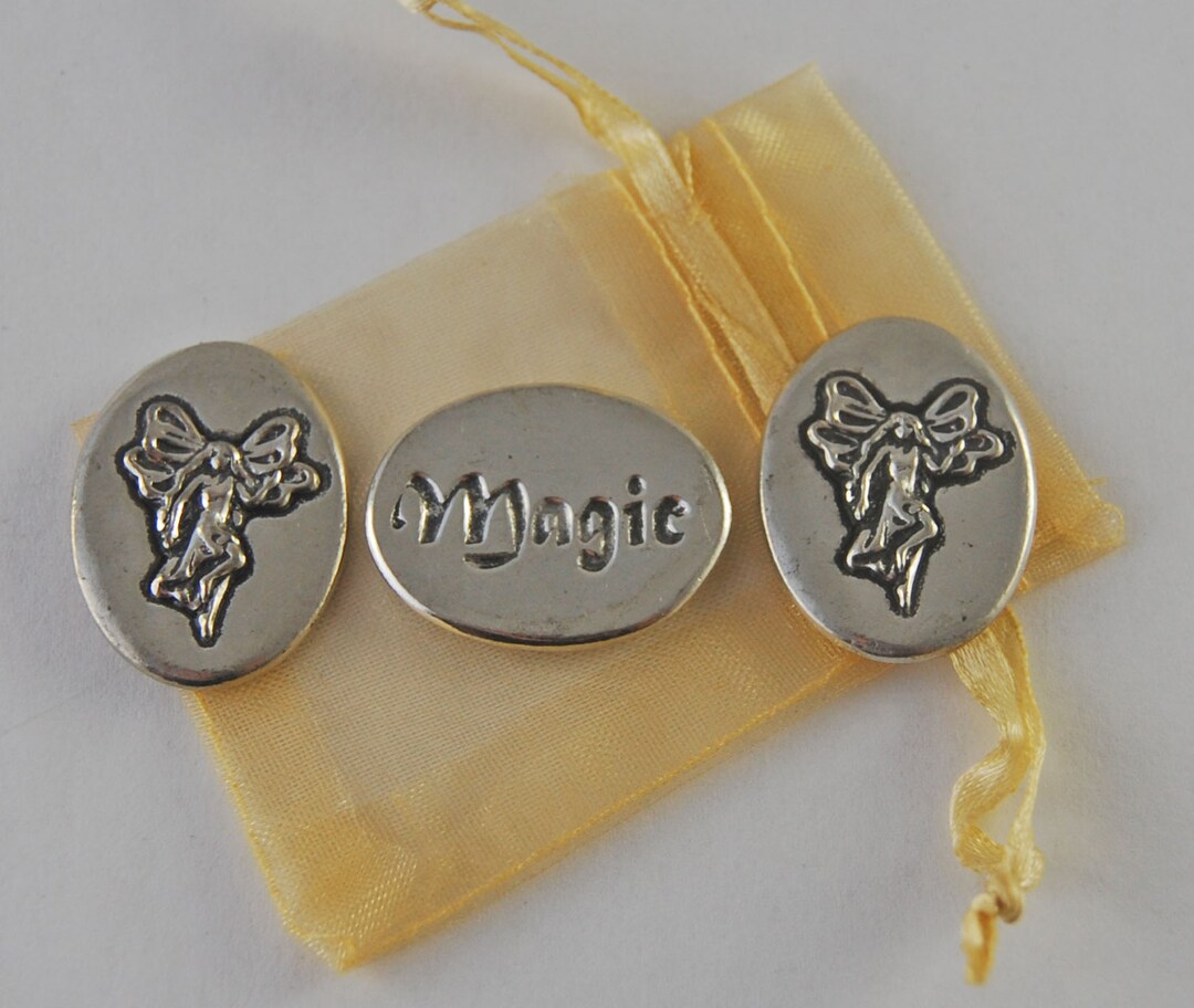 Set of 3 Fairy Magic Inspiration Coins With Organza Bag - Etsy