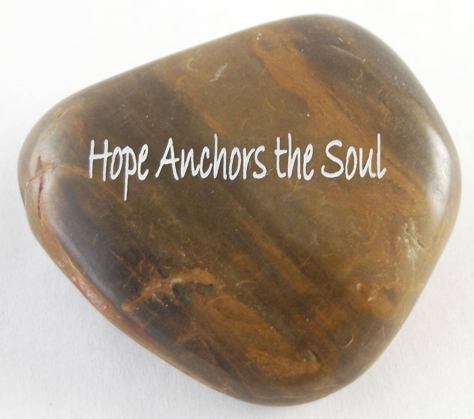 Hope Anchors the Soul Engraved River Rock Inspirational Word Stone - Etsy