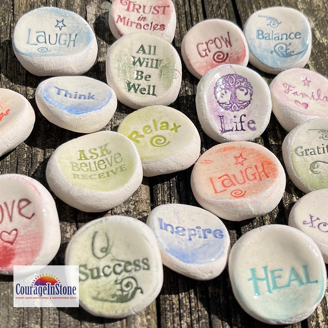 Custom Ceramic Word Stones - Set of 100 - Etsy