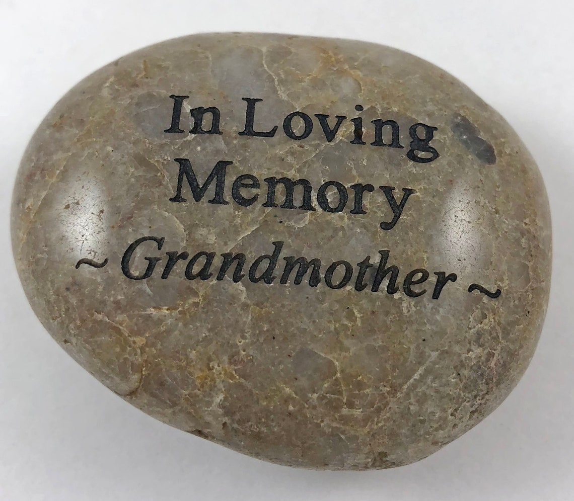In Loving Memory Engraved River Rock With Various Sentiments - Etsy