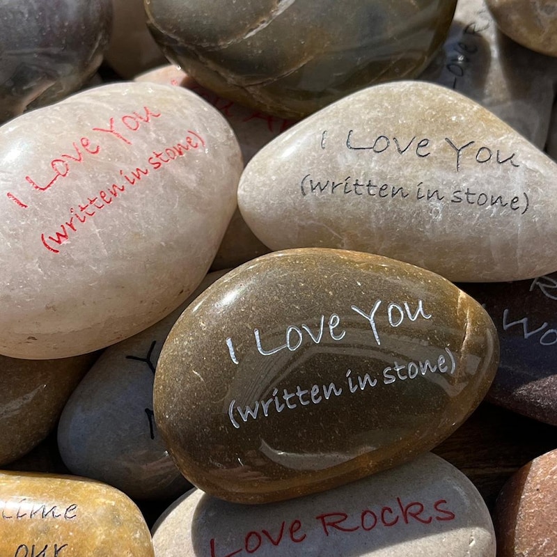 Stones With Etched Word - Etsy