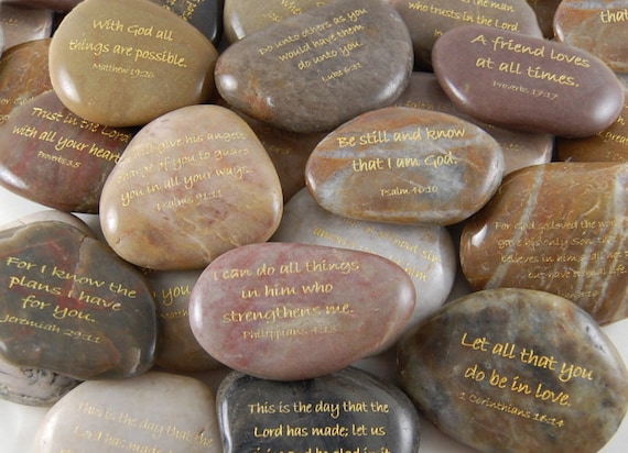 Engraved River Rocks Scripture Verses Sold Individually - Etsy