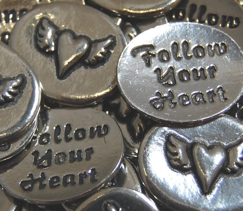 Heartwing Follow Your Heart Inspiration Coins SET OF 10 - Etsy