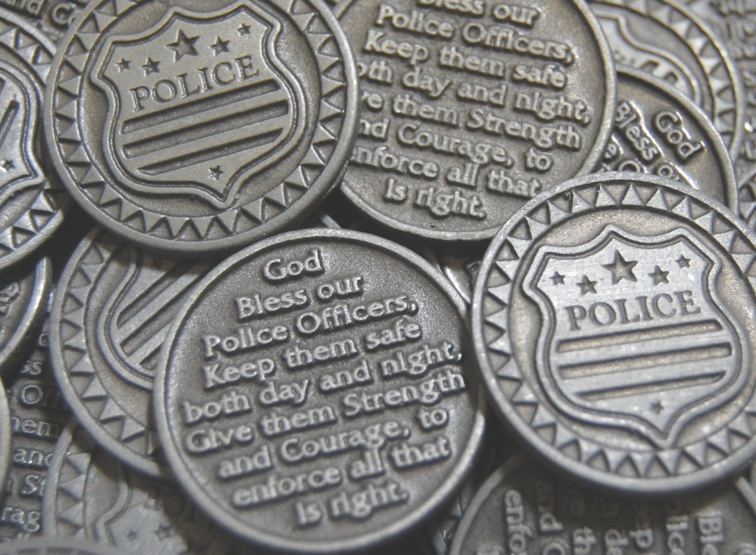 Police Pocket Tokens SET OF 8 - Etsy