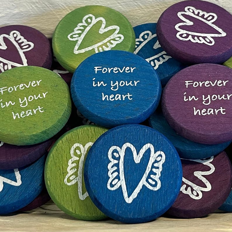 Grief and Support Wood Coin Tokens - Sold Individually - Etsy