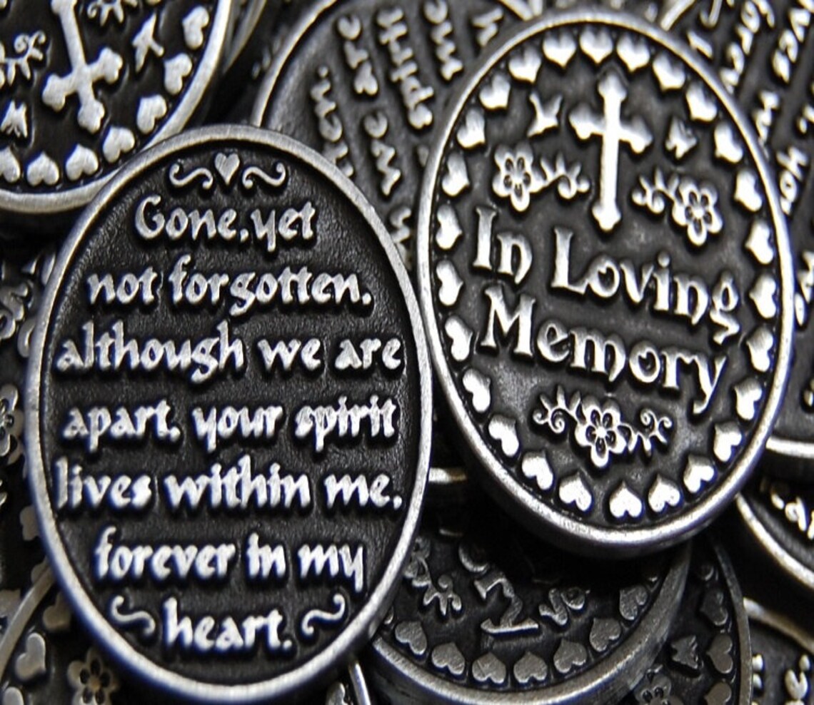 In Loving Memory Pocket Tokens SET OF 10 - Etsy