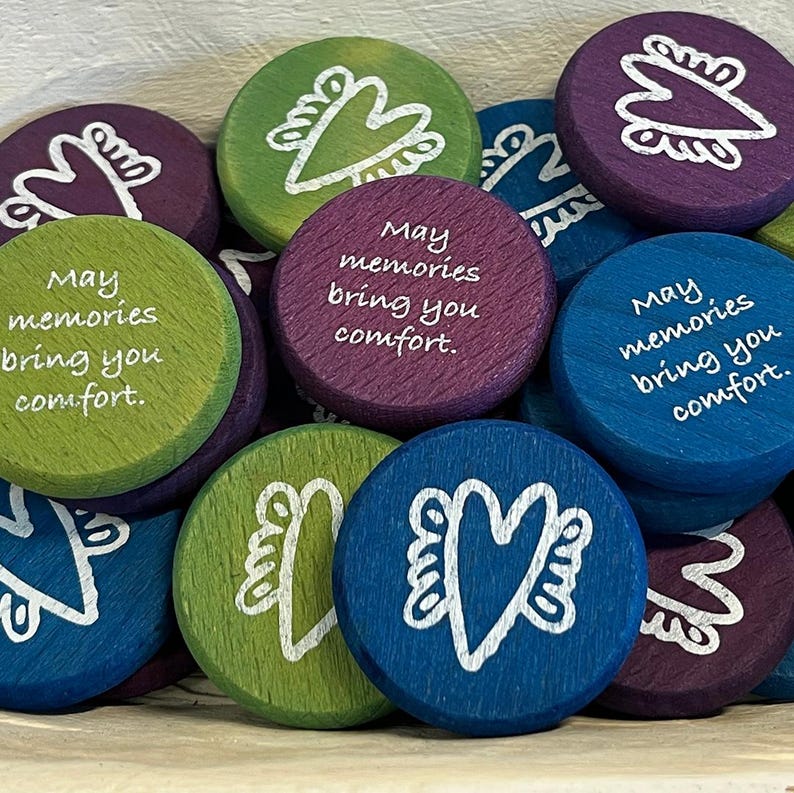 Grief and Support Wood Coin Tokens - Sold Individually - Etsy