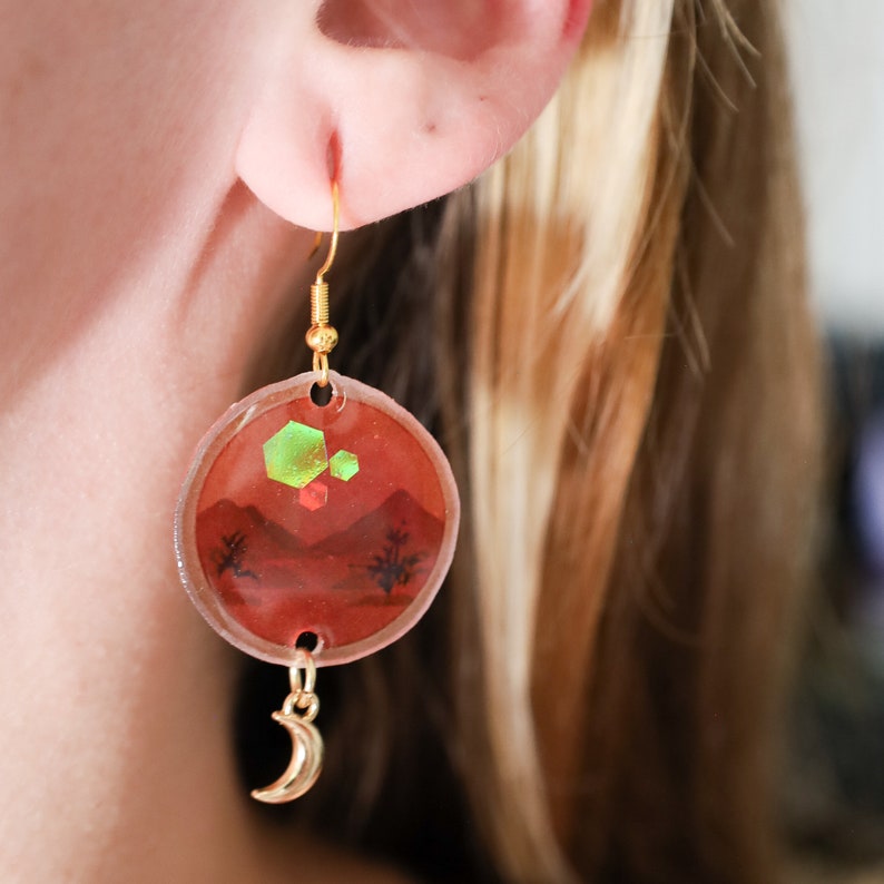 Dune Arrakis Planetary Moons Handmade Unique Earrings Festival Rave ...