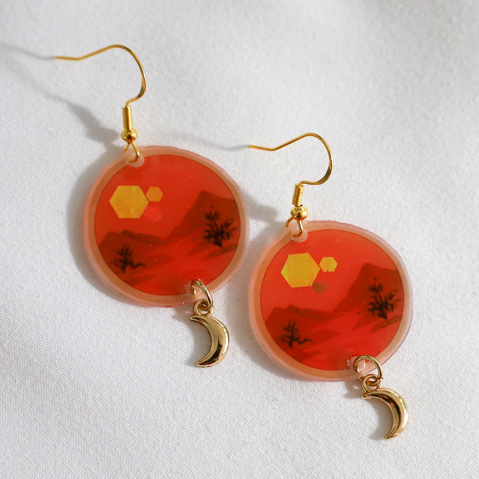 Dune Arrakis Planetary Moons Handmade Unique Earrings Festival Rave ...