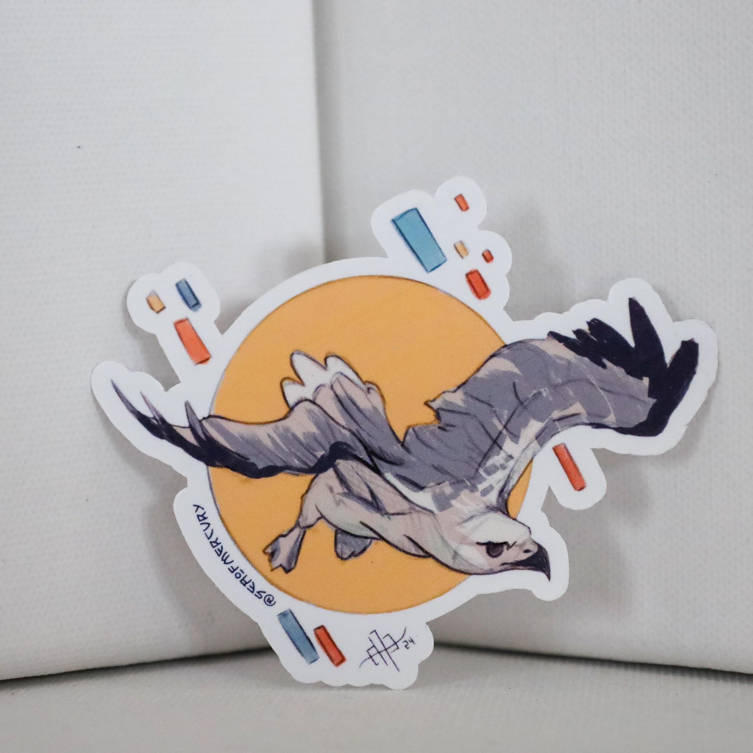 Hunt Handmade Vinyl Sticker Japanese Influence Lofi Vibe White Bellied ...