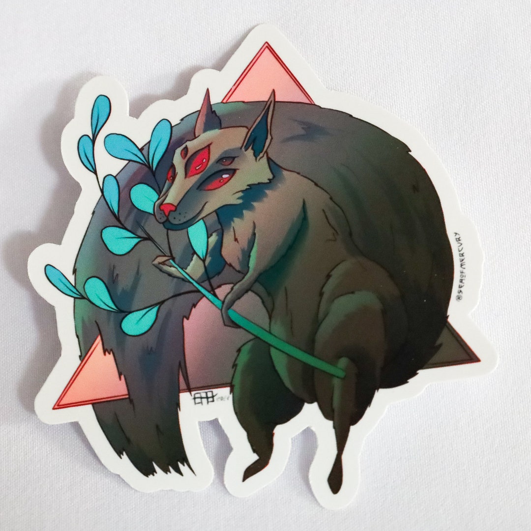 Courage the Cowardly Squirrel Handmade Vinyl Sticker Lofi Weird ...