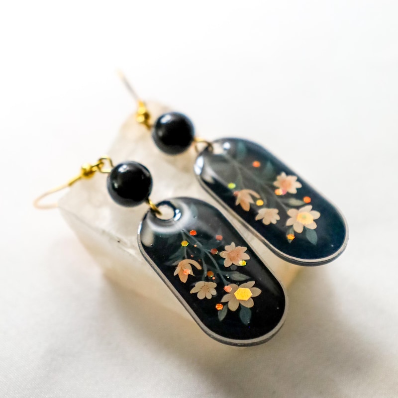 Black Onyx Flower - Etsy