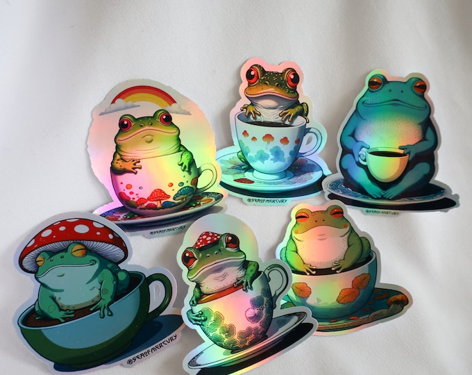 Holographic Frog Mystery Pack Stickers Iridescent Vinyl Stickers for ...