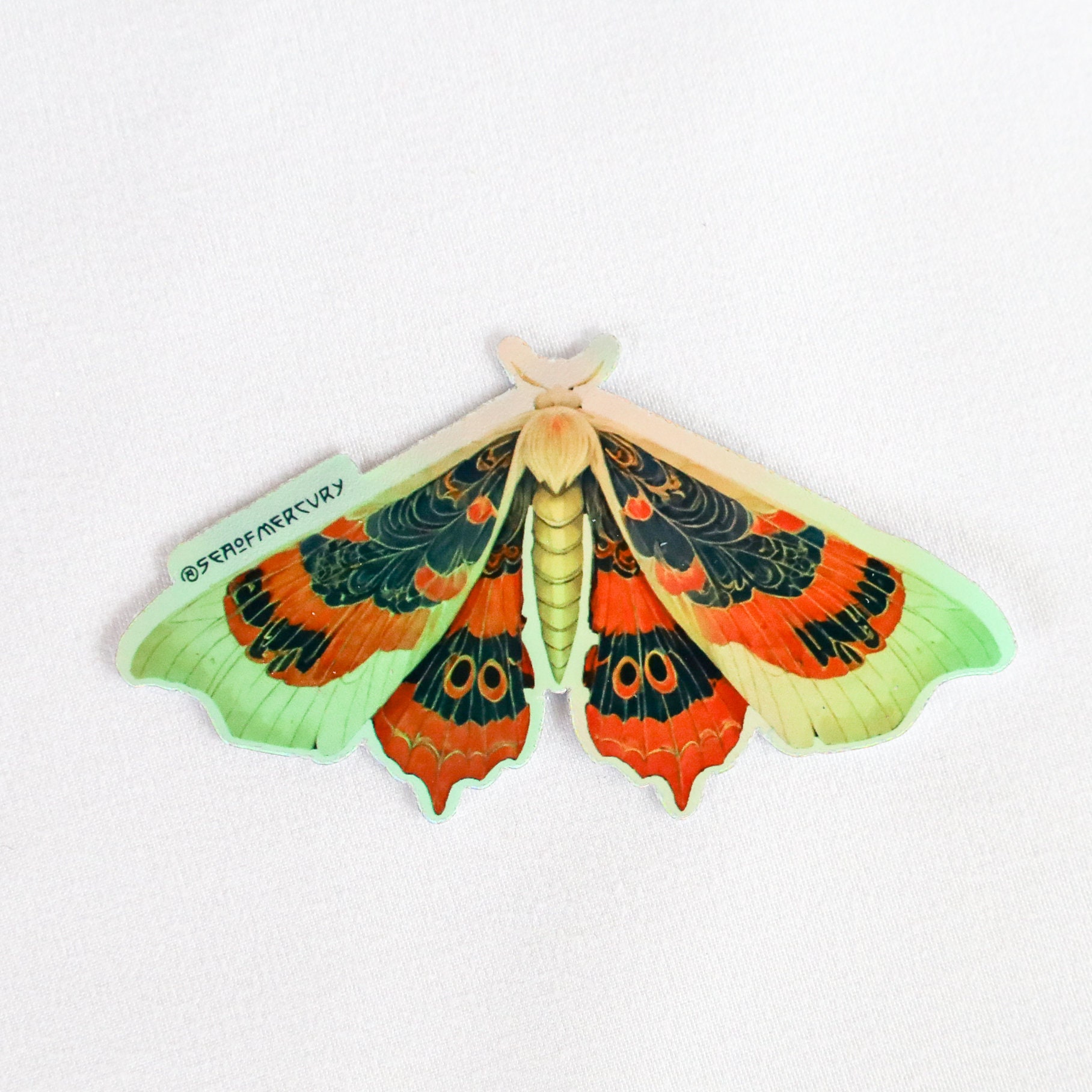 Iridescent Holographic Rainbow Moth Sticker Waterproof Journal Water ...