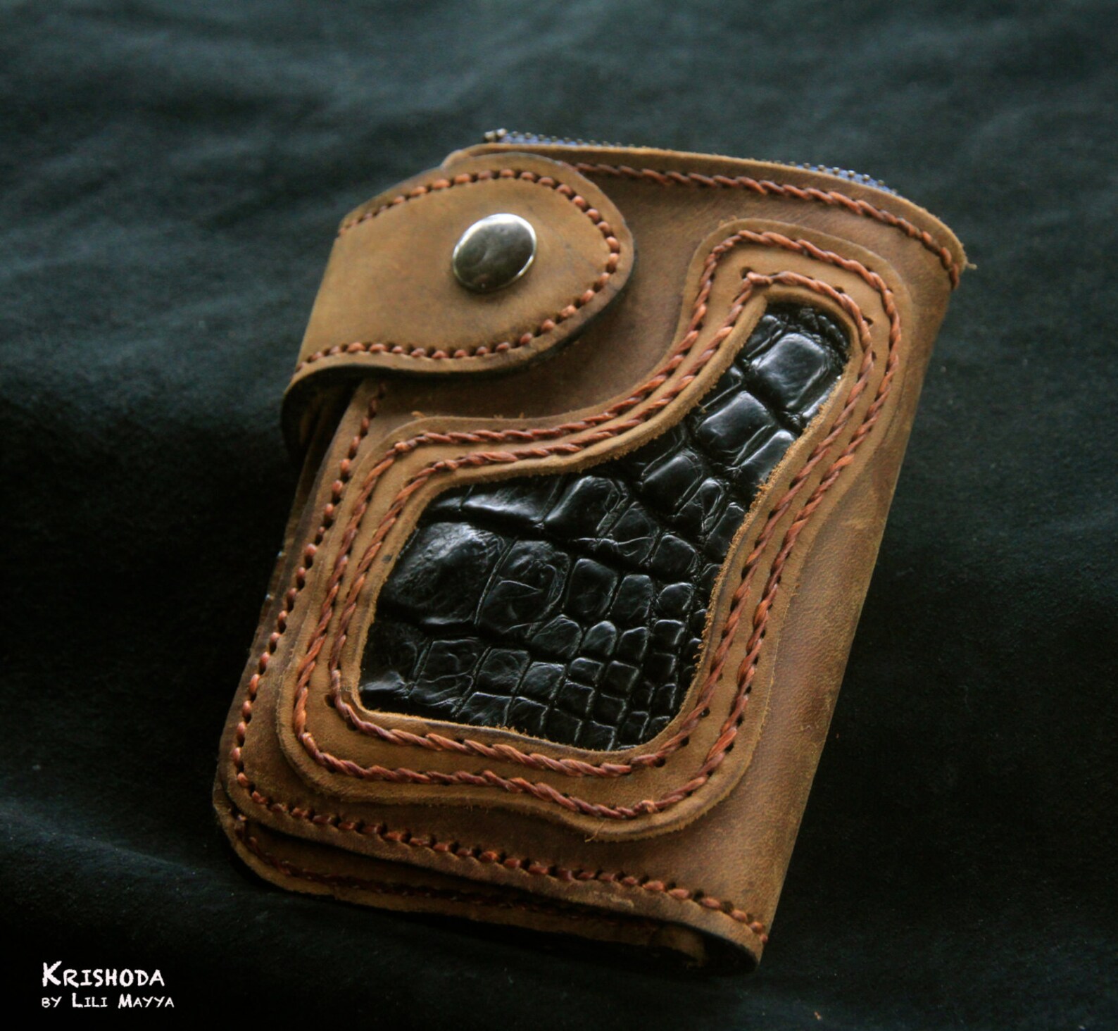 Croco Hand Made Wallet - Etsy