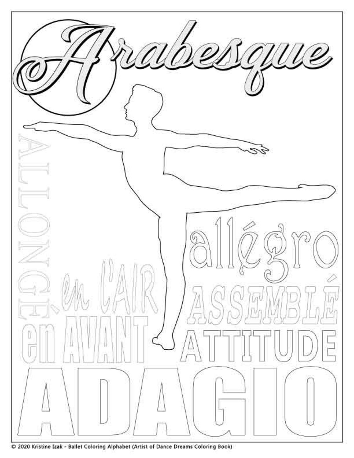 Dance Dreams Coloring Book Pages Vol.3: A Boys Ballet Alphabet - for ...