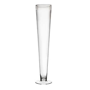 Wedding VASES - Box of 6 - CLEAR 24" Trumpet Tall Vases, Tall Vases ...
