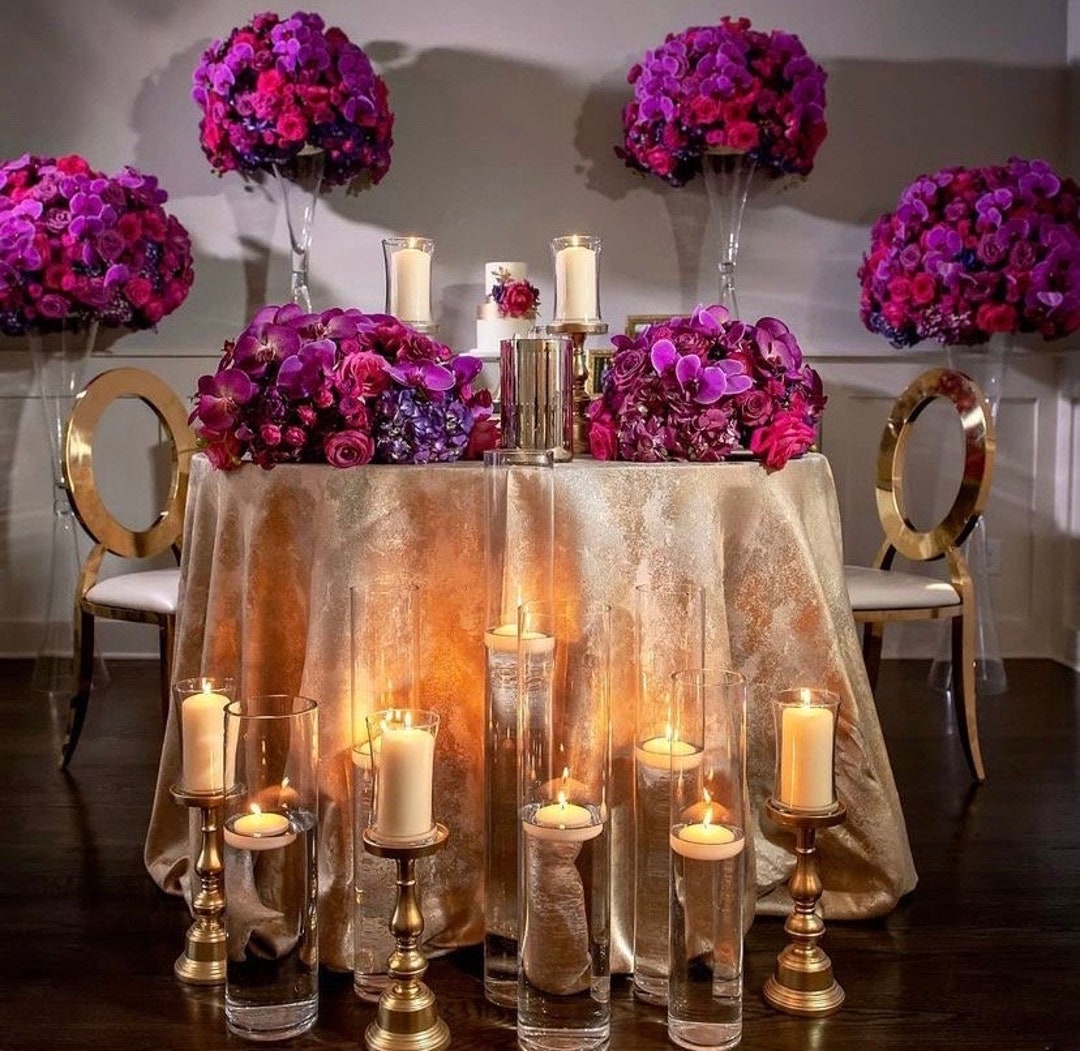 Glass Trumpet Vases Set of 4- 24” Vases Double Sided Clarinet Trumpet ...