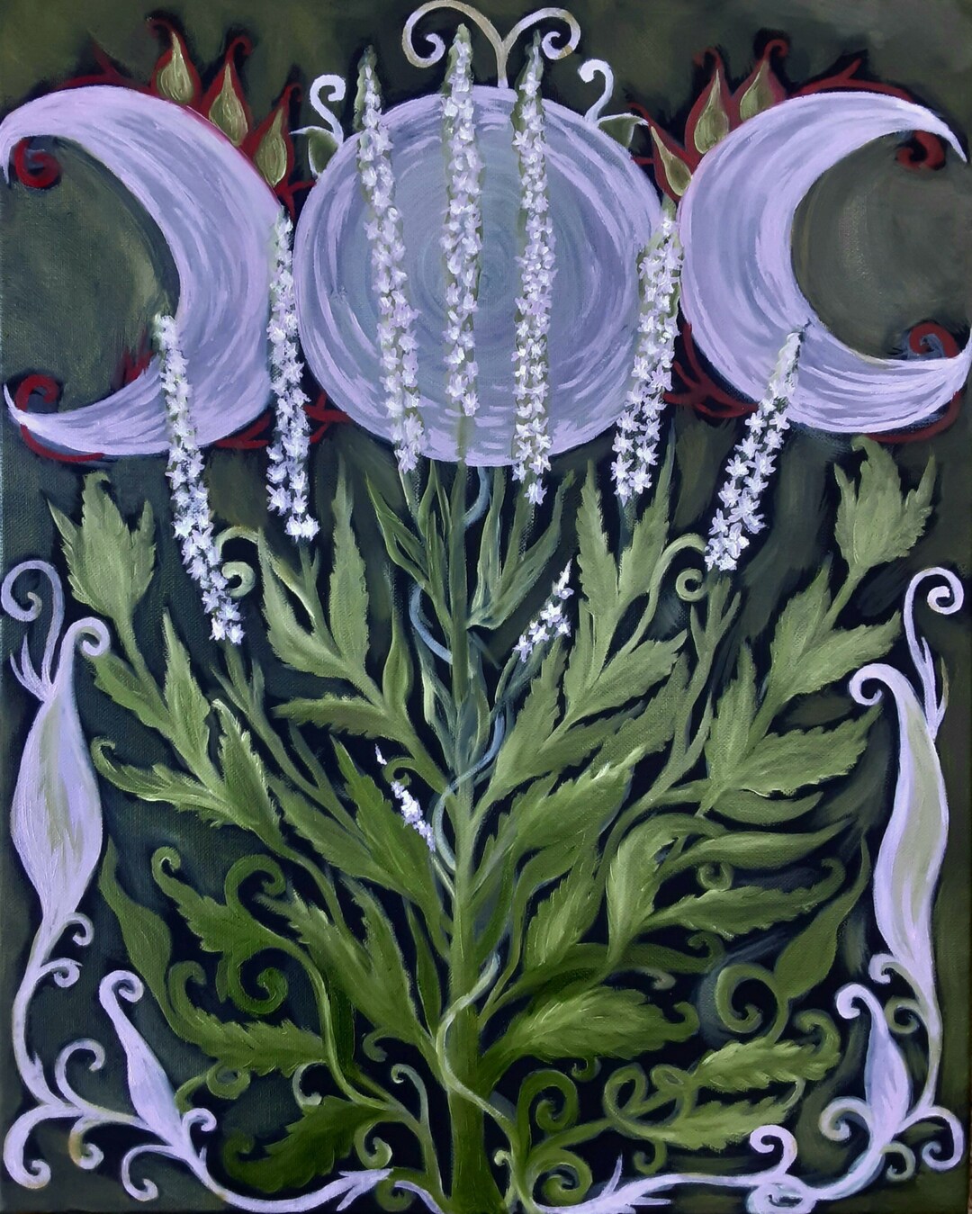 8x10 vervain Giclee Art Printverbena Officinalistriple Moongoddess ...