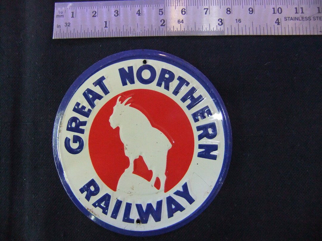 Vintage Railroad Emblem Sign Great Northern Railway 1950s Post Cereal ...