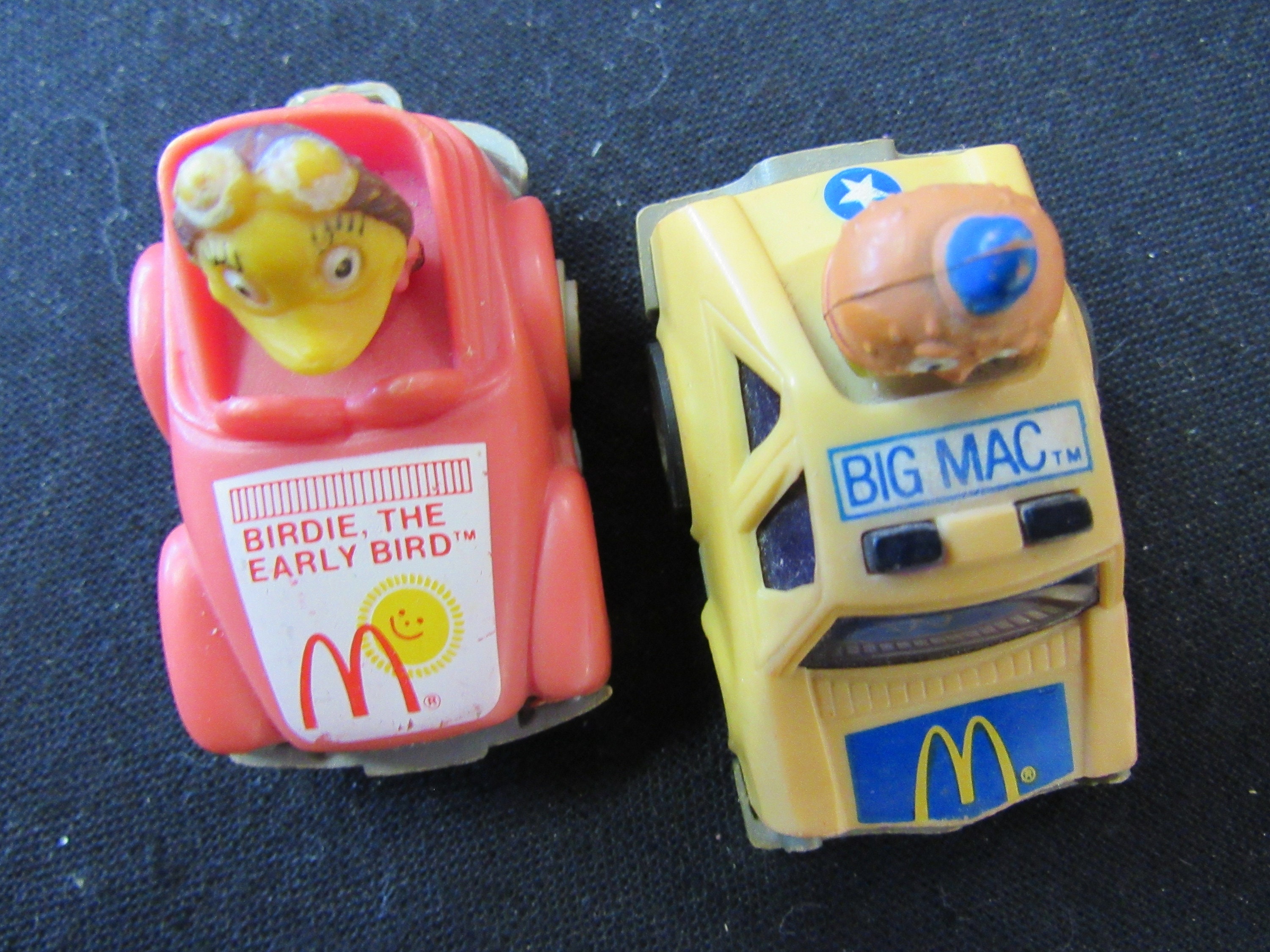 Vintage 1984 McDonalds Big Mac & 1985 Birdie Pull Back Traction Cars ...