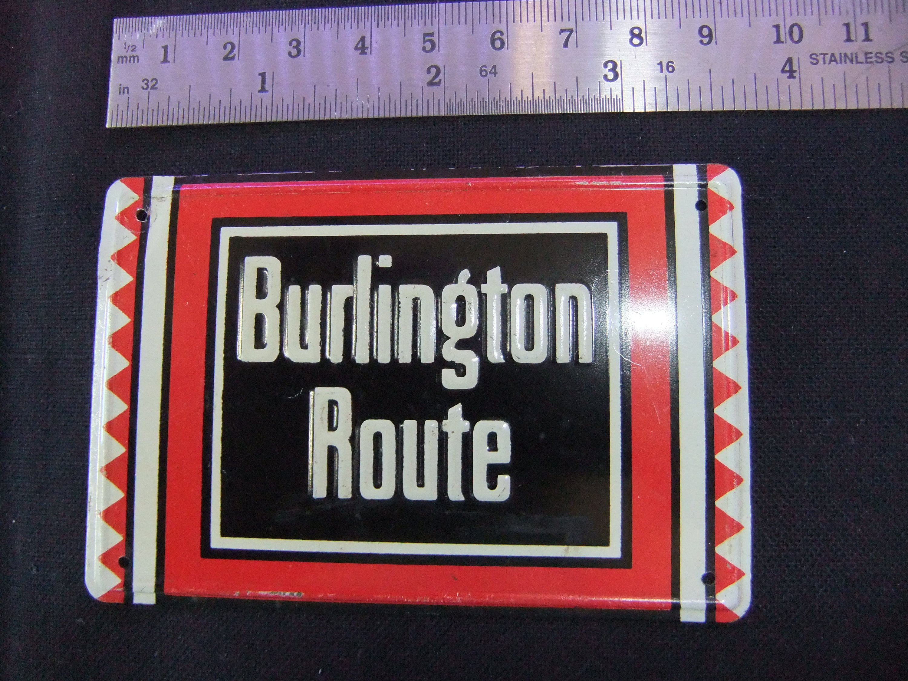 Burlington Route Vintage Railroad Emblem Sign Burlington Route 1950s ...