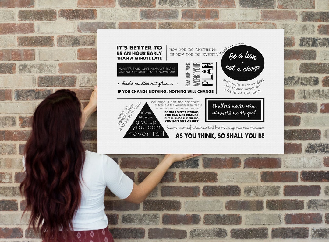 Quote Wall Art, Word Art on Canvas, Custom Typography, Personalized ...