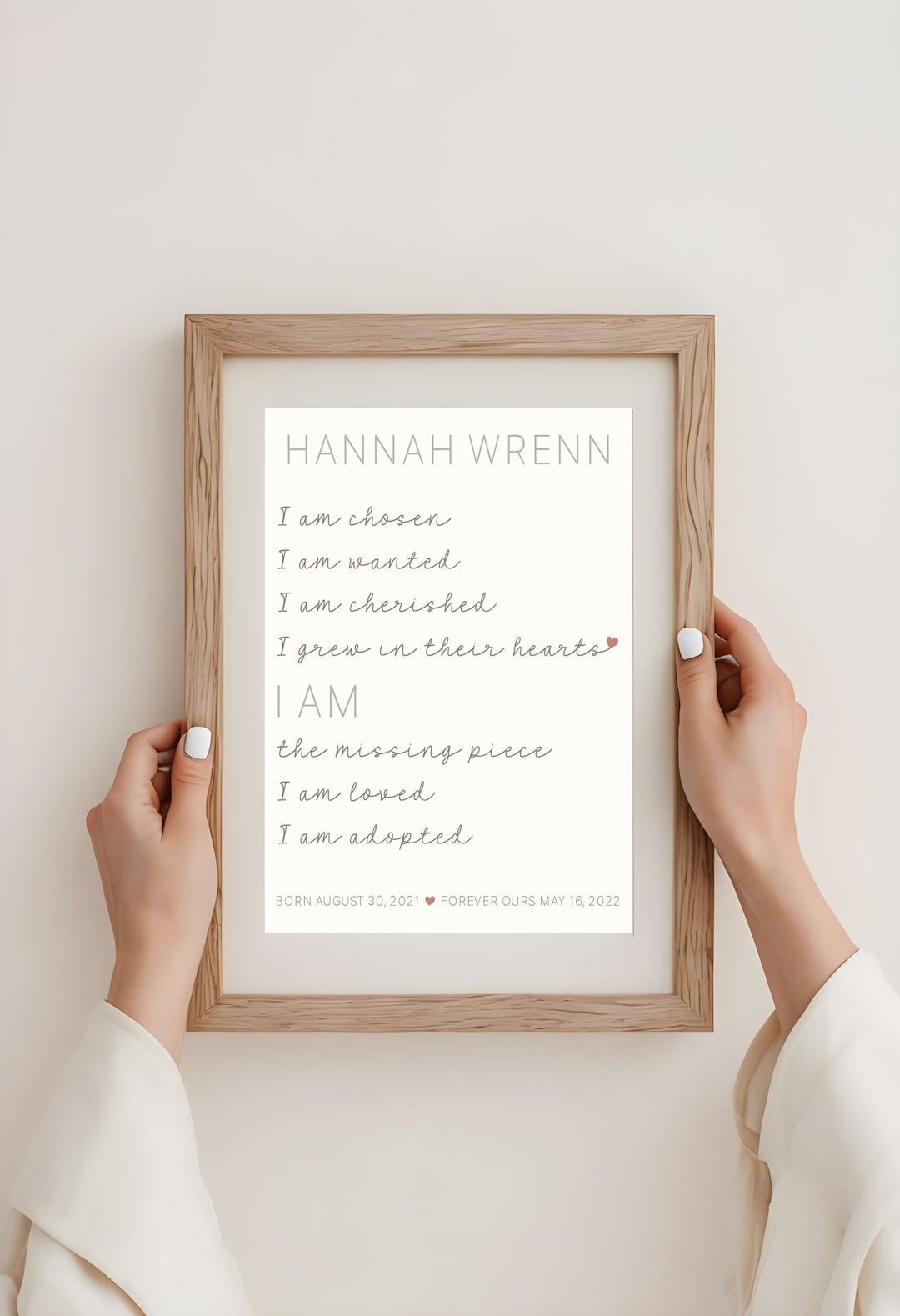 Personalized Adoption Print Gift Customizable Keepsake Adoptive Parents ...