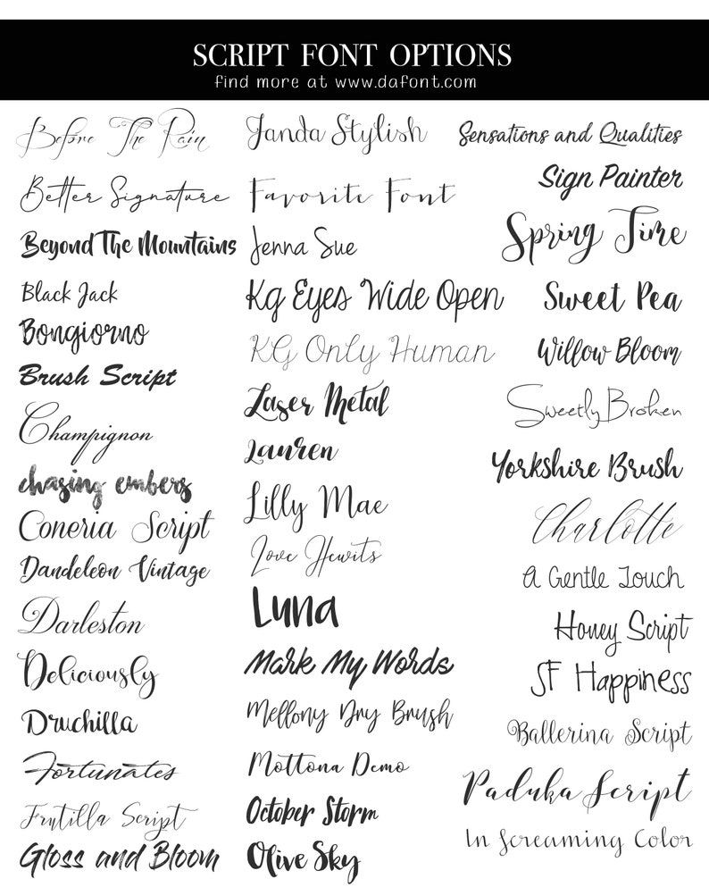 Family Name Sign Custom Name Sign Family First Names List | Etsy