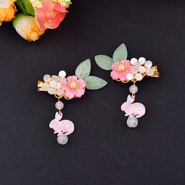 Rabbit Hair Clip - Etsy