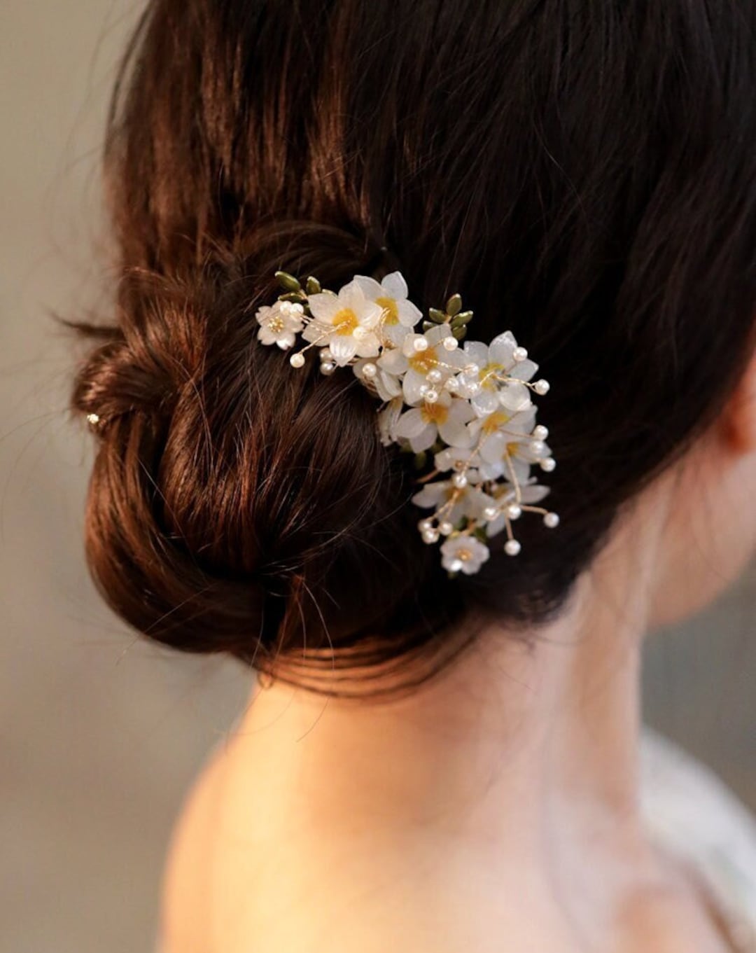 Flower Cluster Hair Stick Hair Fork Daily Life Floral U Shape Hair ...